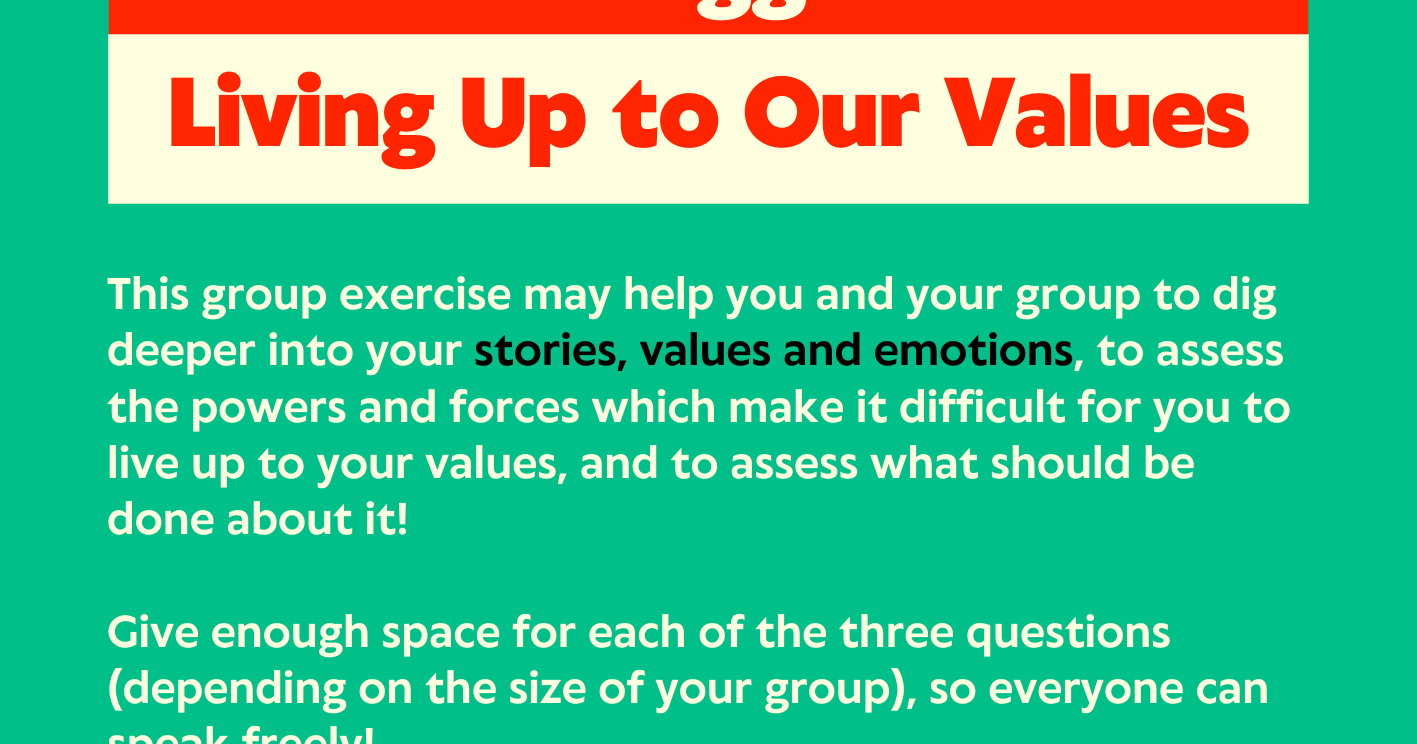 »We All Struggle With Living Up to Our Values« – A Group Exercise ...